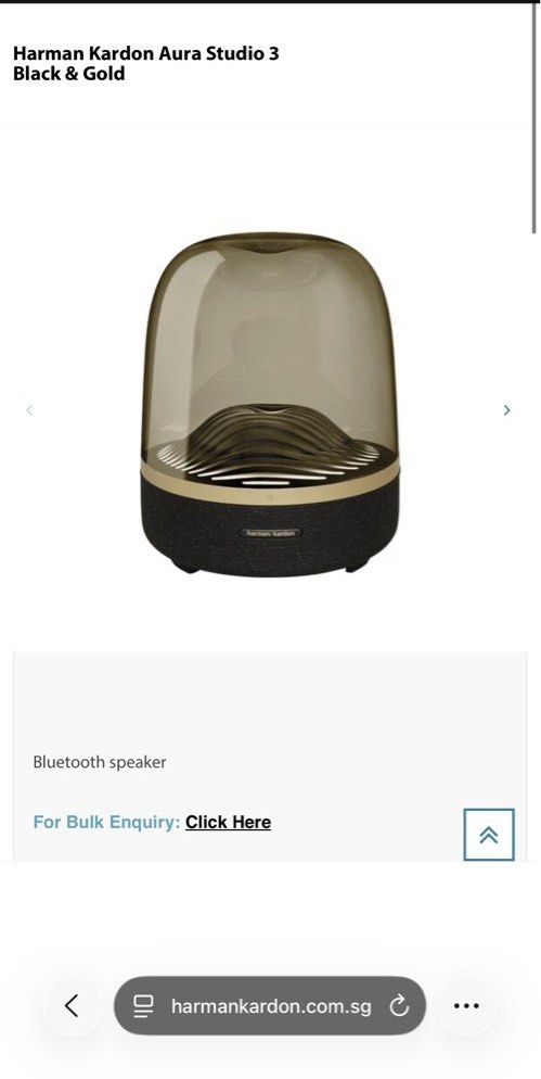 Harman Kardon Aura Studio 3 - Black & Gold, Audio, Soundbars, Speakers ...