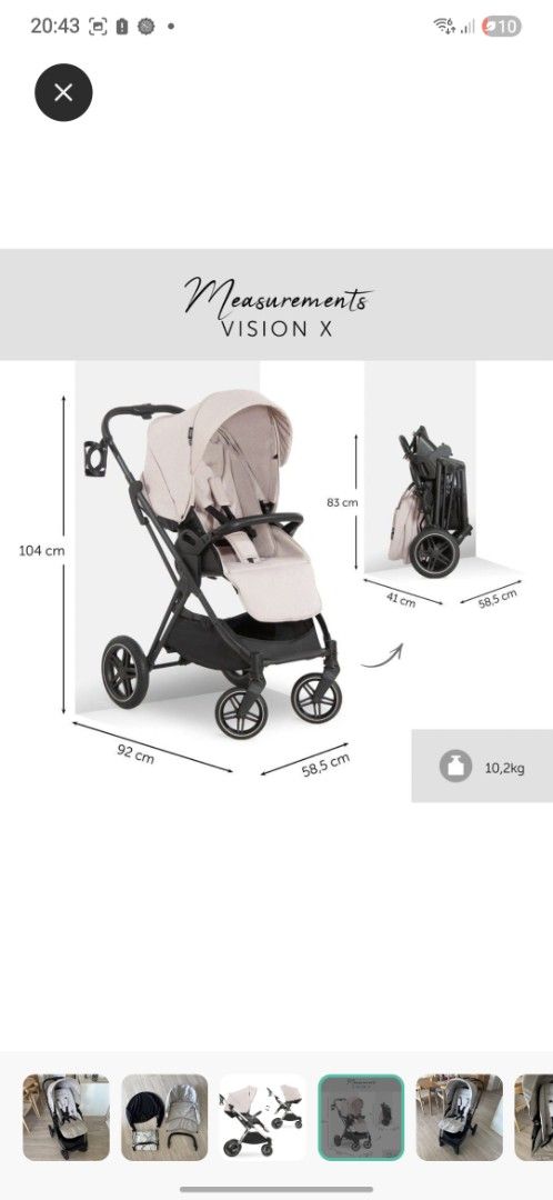 Hauck Vision X Stroller RARELY USED, Babies & Kids, Going Out ...