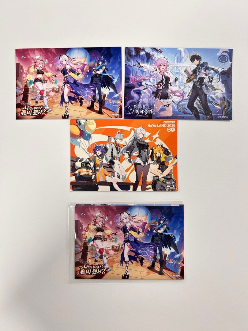 Hoyo Land 2025 Korea Postcards(Genshin/HonkiRail/ZZZ), Hobbies & Toys ...