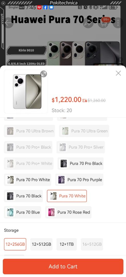 Huawei Pura 70 White 256GB, Mobile Phones & Gadgets, Mobile Phones ...