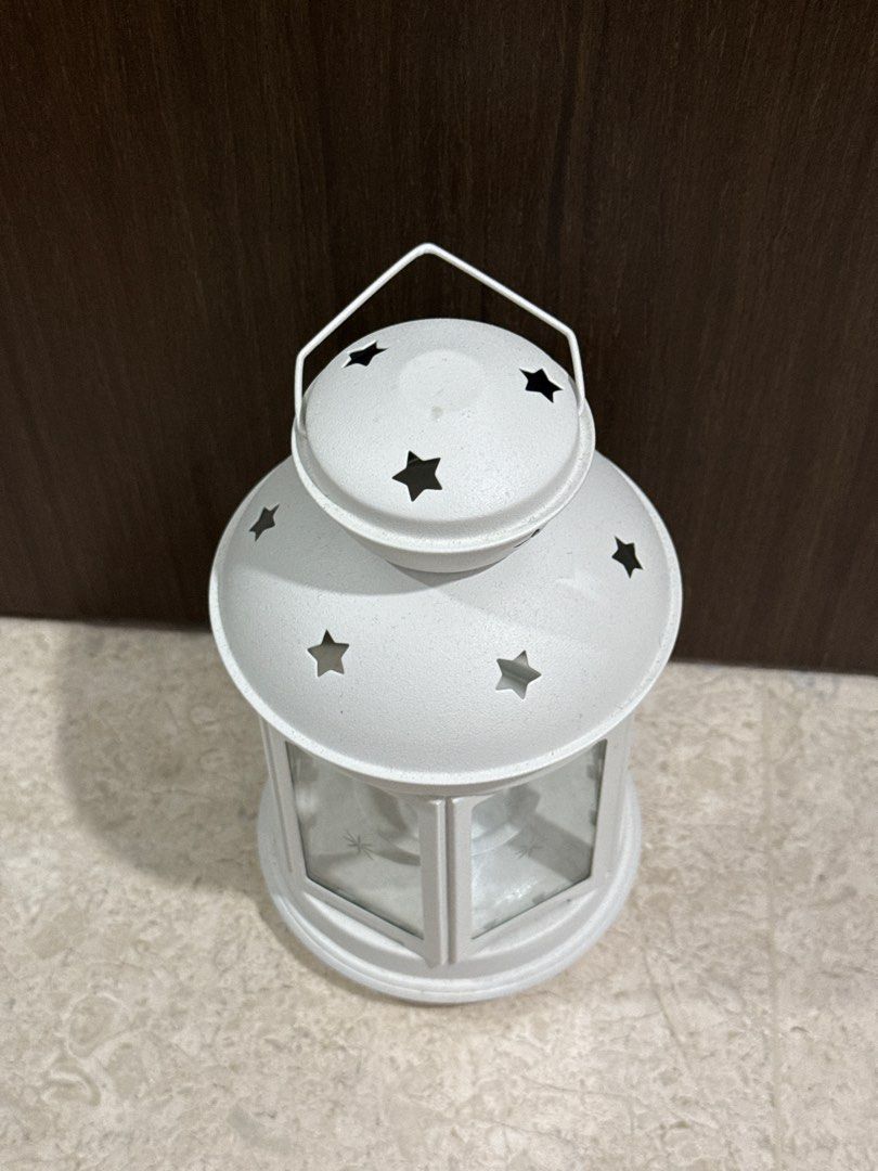 IKEA ROTERA Lantern - White, Furniture & Home Living, Home Decor ...