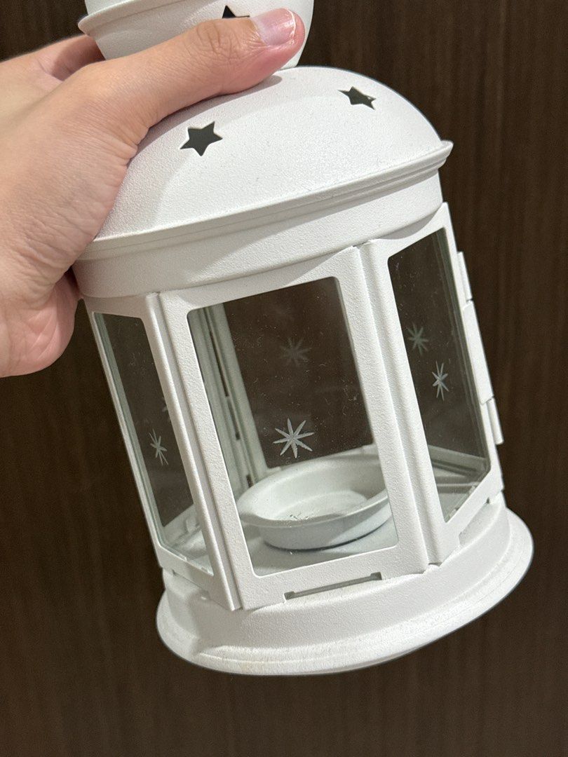IKEA ROTERA Lantern - White, Furniture & Home Living, Home Decor ...