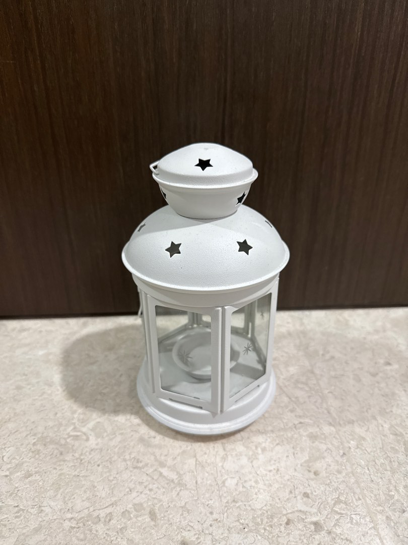 IKEA ROTERA Lantern - White, Furniture & Home Living, Home Decor ...