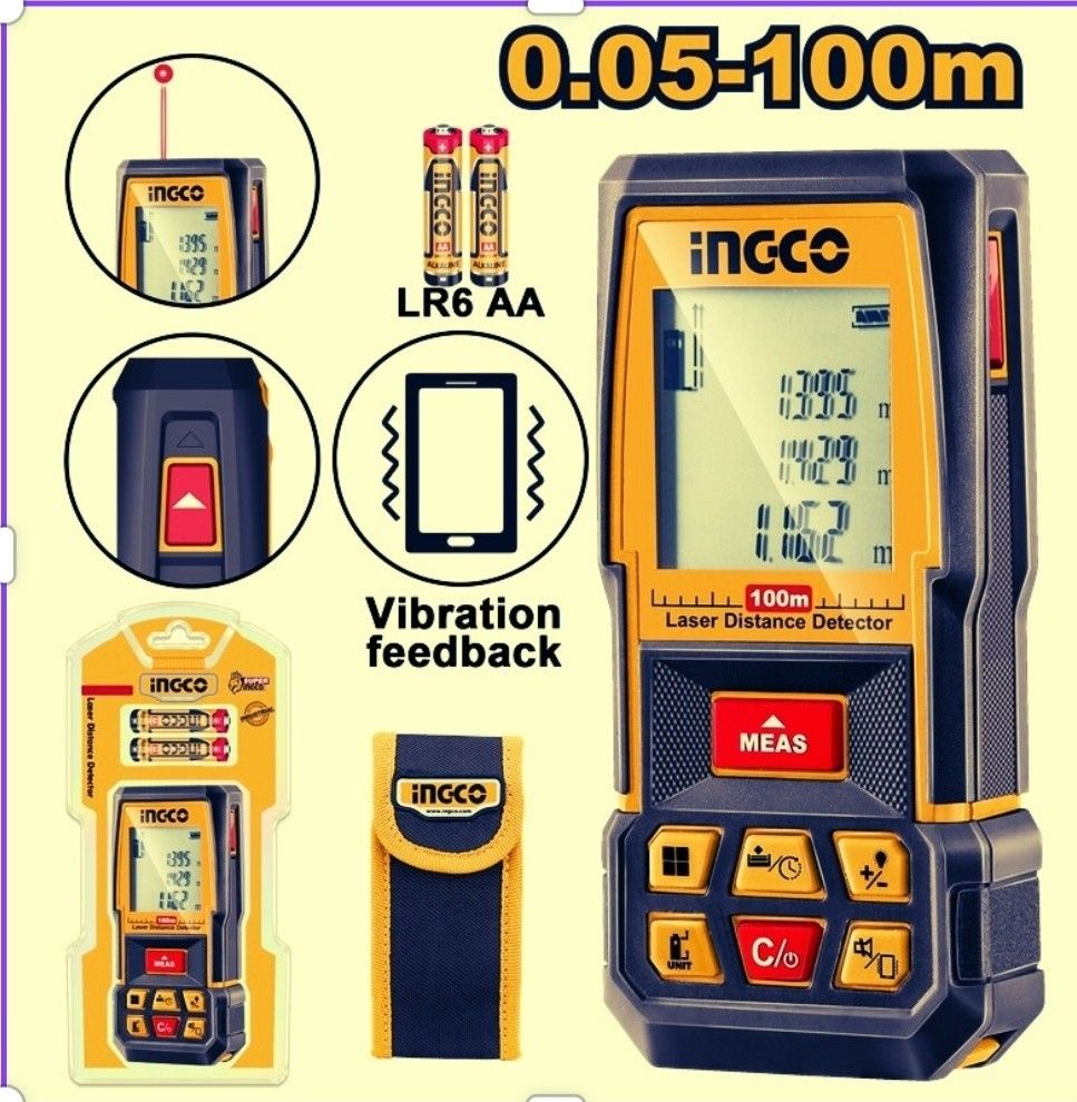 INGCO LASER DISTANCER RANGE 100M HLDD1008, Furniture & Home Living ...