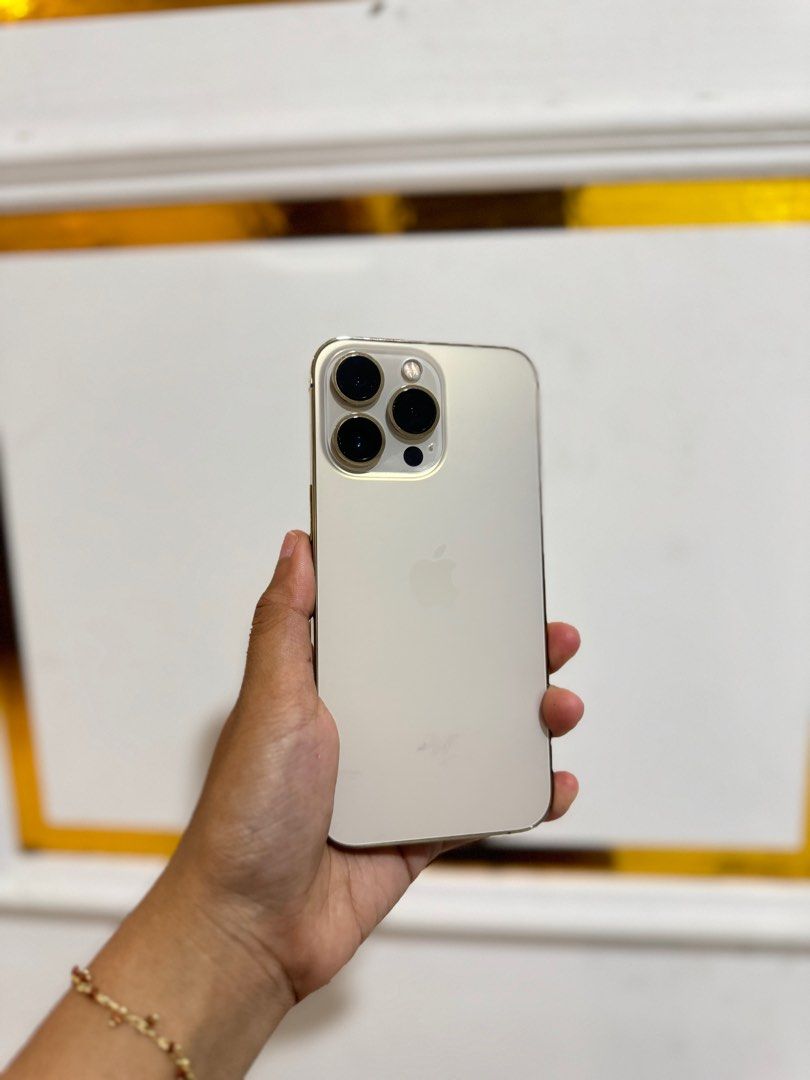 IPHONE 13 PRO 128GB EX IBOX WARNA GOLD, Telepon Seluler & Tablet ...