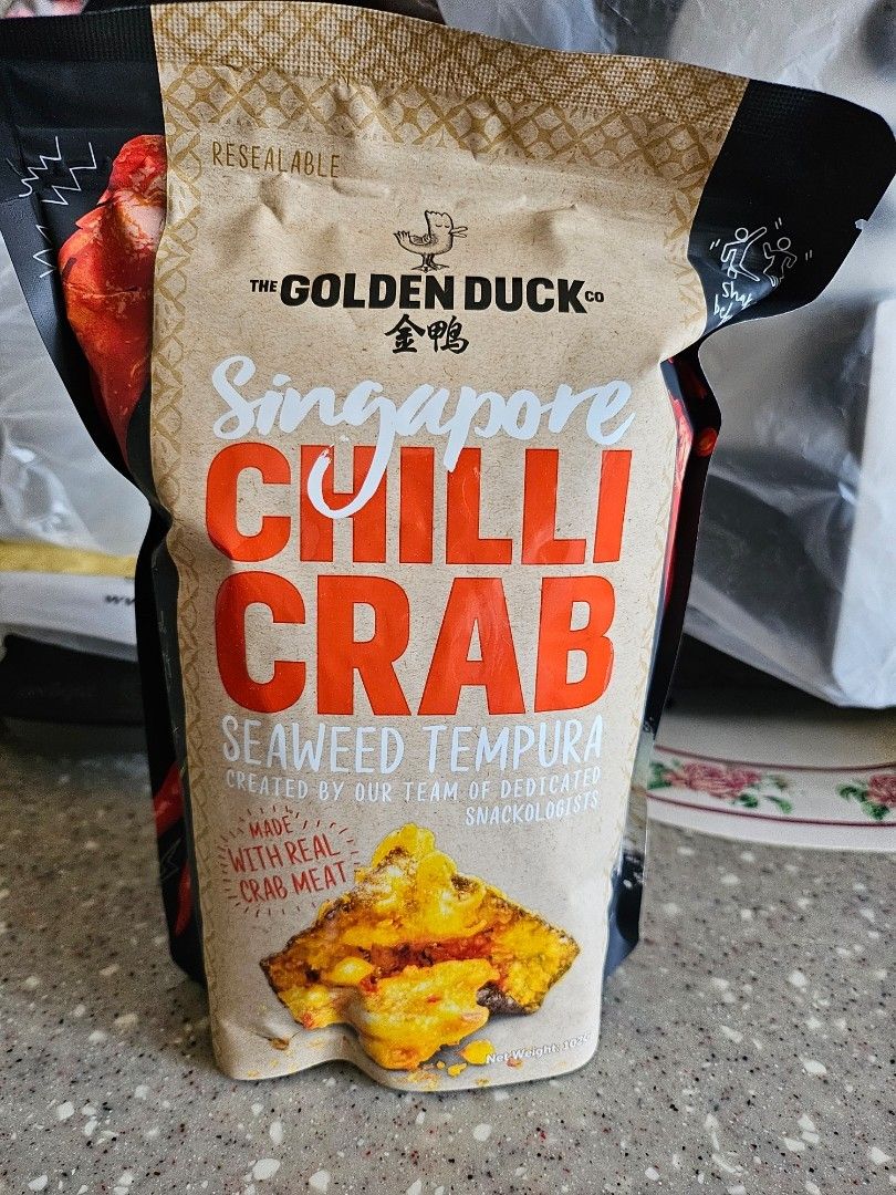 Irvins Salted Egg Fish Skin n Golden Duck Chili Crab Seaweed Tempura ...