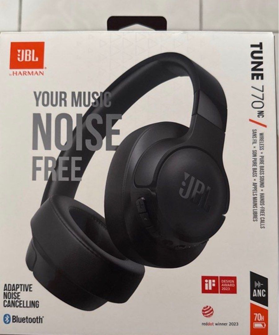 JBL Tune 770NC Wireless Noise Cancelling Headphones, Audio, Headphones ...
