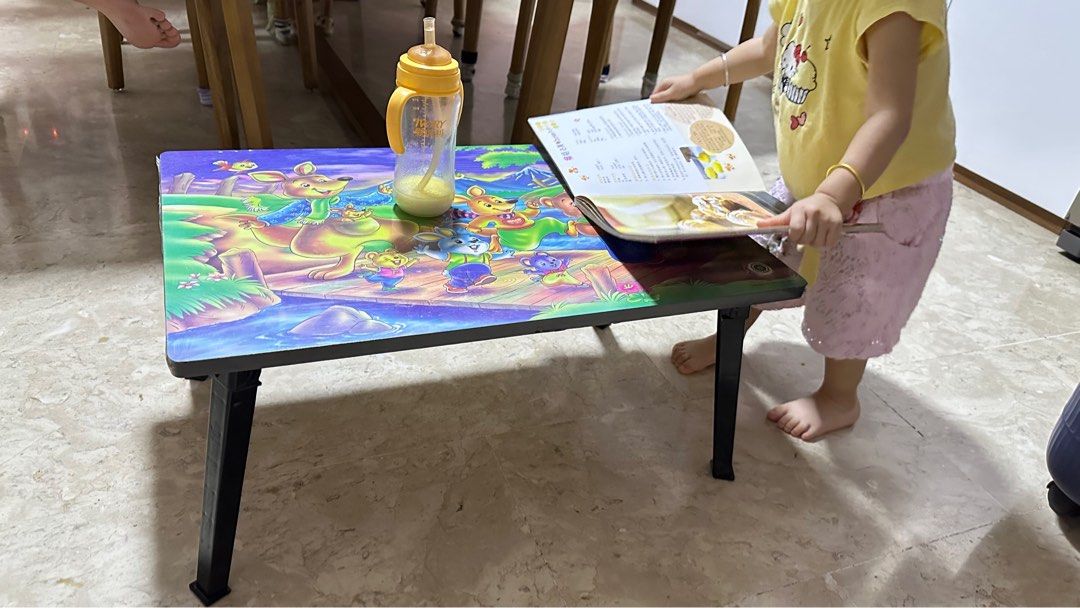 Kids Foldable Table with Kangaroo Design, Babies & Kids, Baby Nursery ...