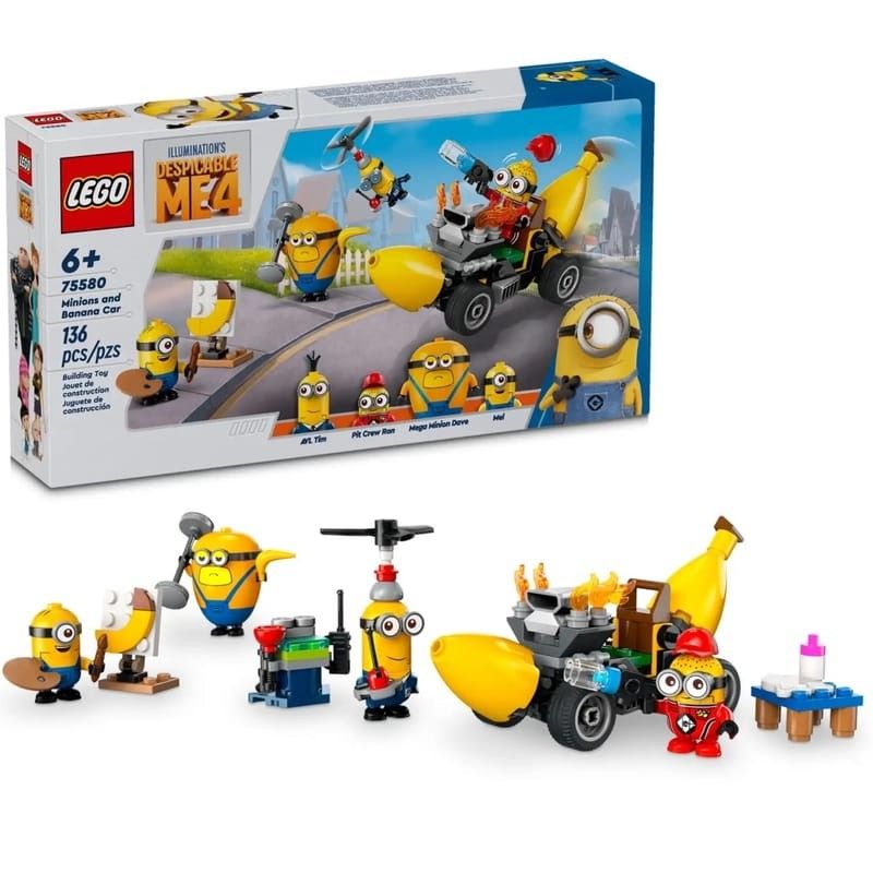 LEGO Despicable Me 4 Minions and Banana Car Set 75580, Hobbies & Toys ...