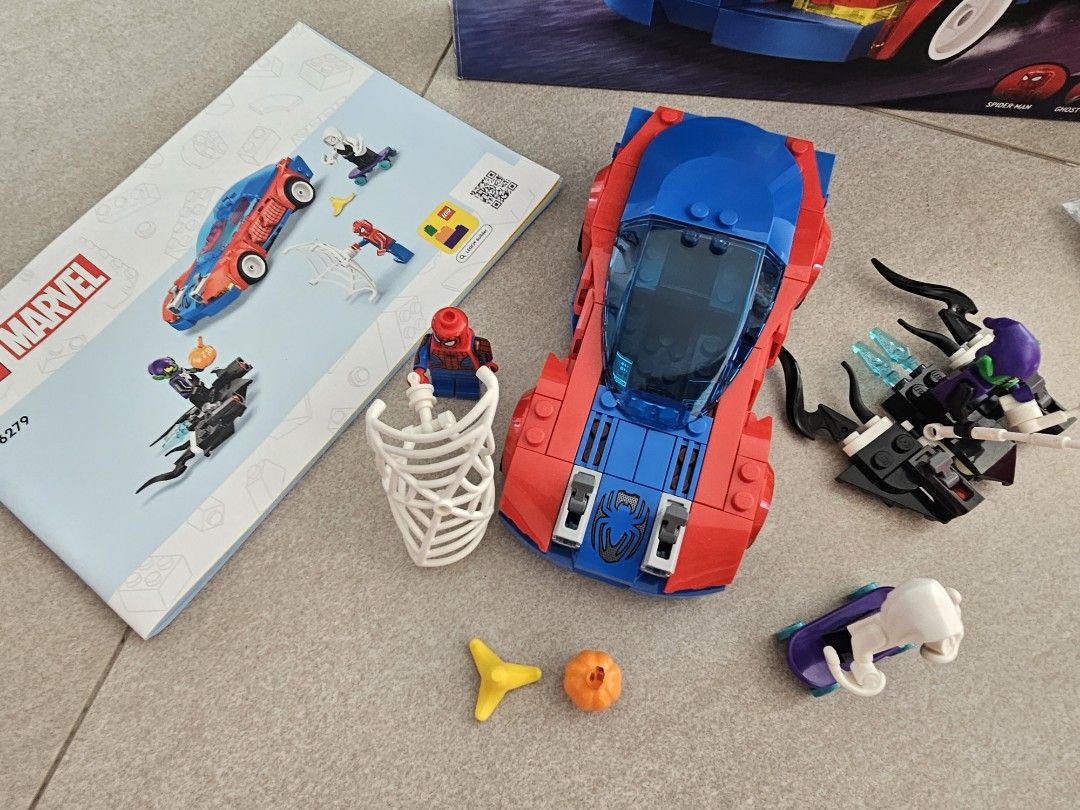 LEGO Marvel Spider man Race Car & Venom Green Goblin, Hobbies & Toys ...