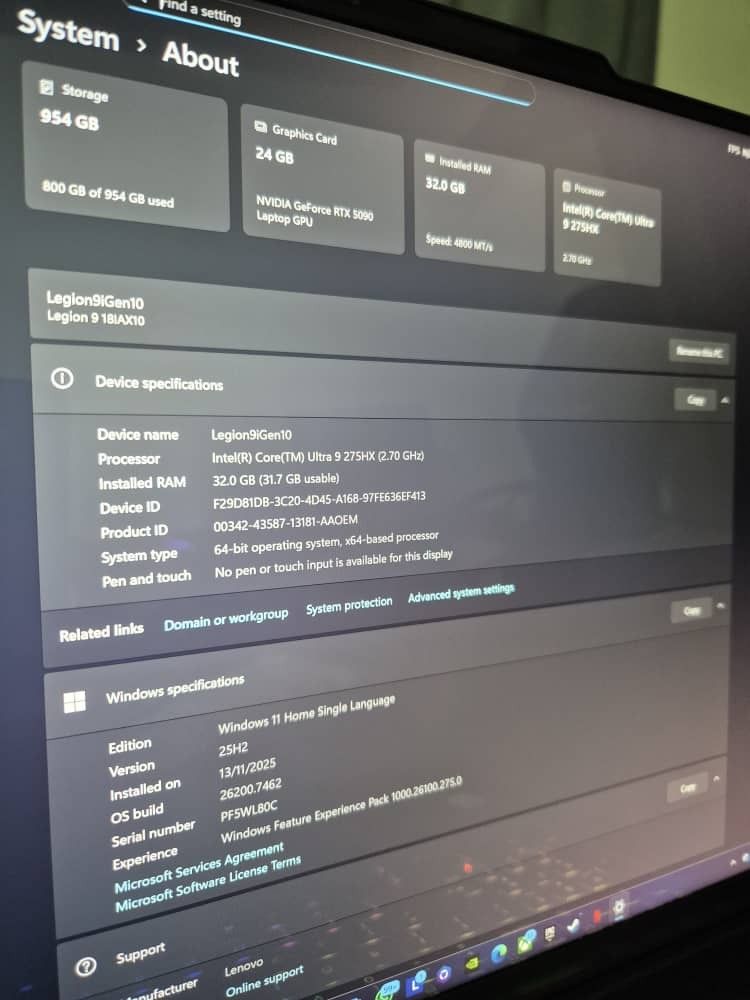Lenovo Legion 9i RTX5090 Laptop, Computers & Tech, Laptops & Notebooks ...