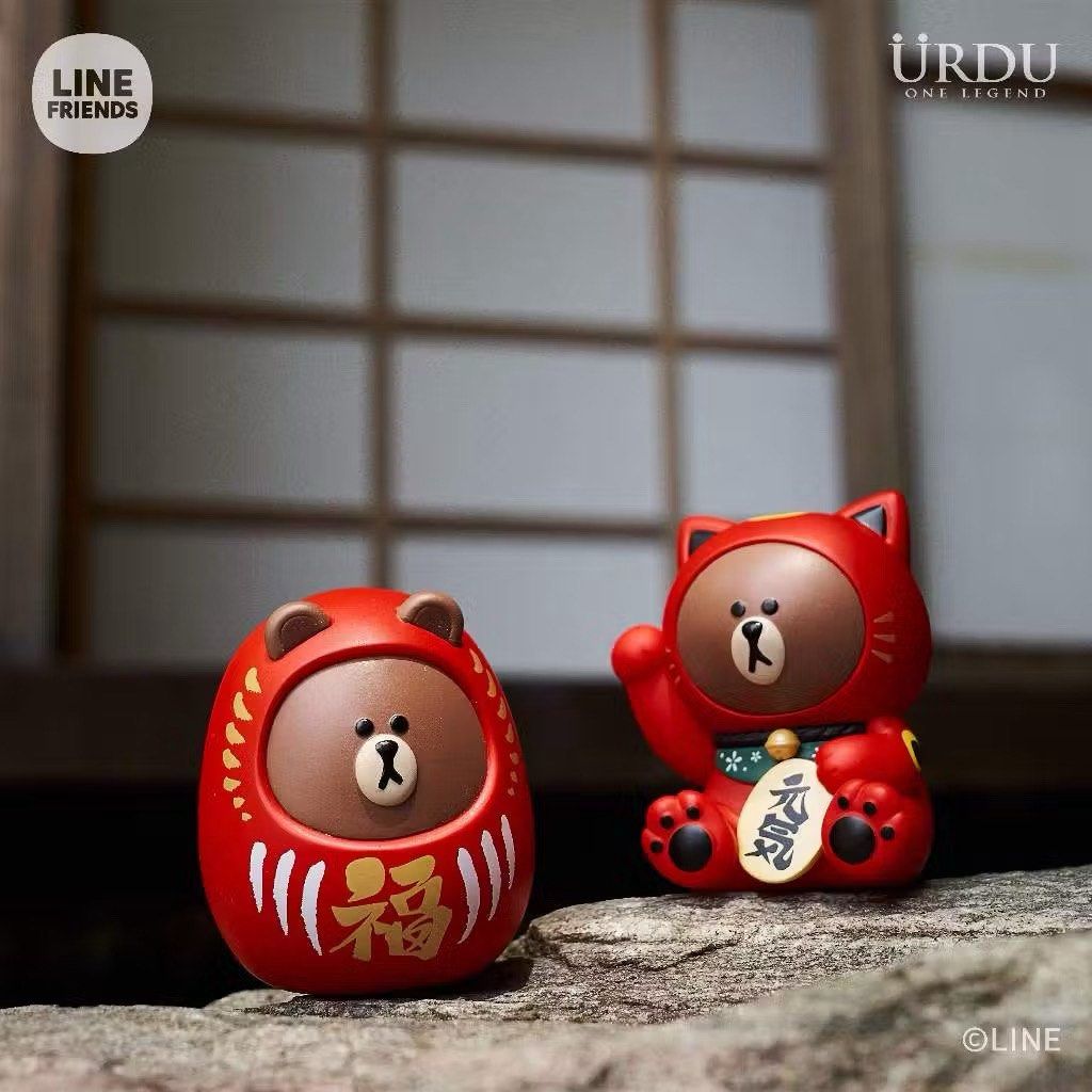 LINE FRIENDS x URDU One Legend Brown Daruma Blind Box, Hobbies & Toys ...