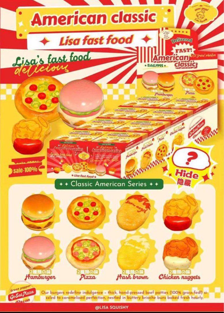 Lisa blindbox fast food series, Hobbies & Toys, Toys & Games on Carousell