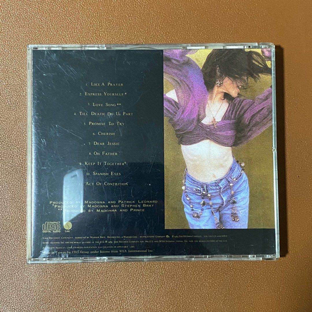 Madonna: Like A Prayer. (CD Album, 1989). Sire., Hobbies & Toys, Music ...