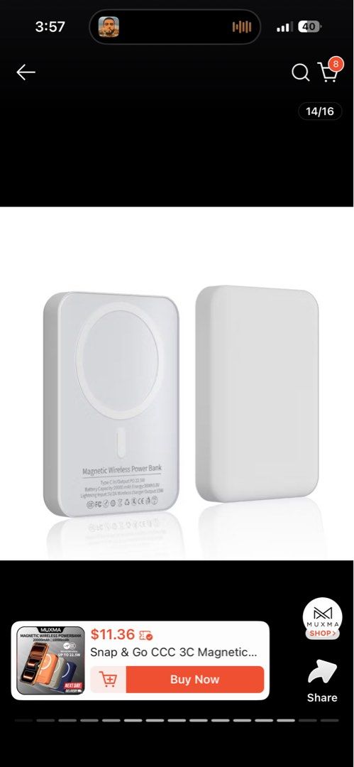 Magnetic Wireless Power Bank - 20000mAh, Mobile Phones & Gadgets ...