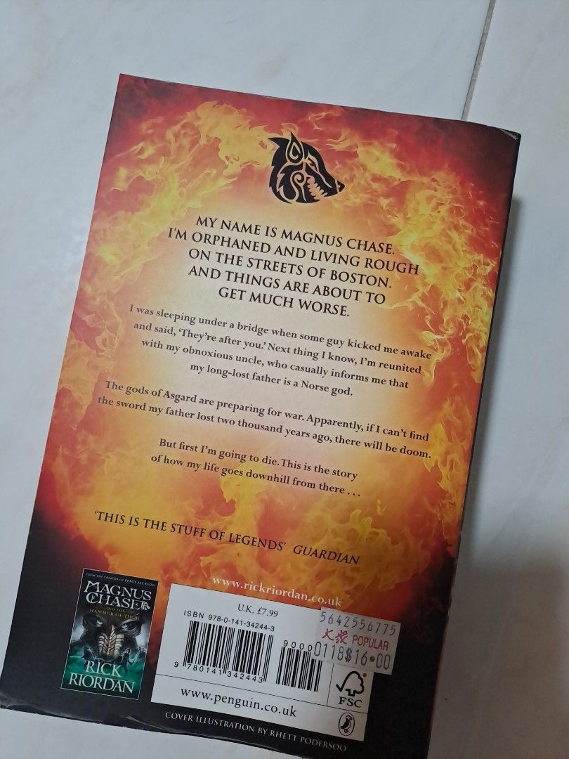 Magnus Chase and the Sword of Summer by Rick Riordan, Hobbies & Toys ...