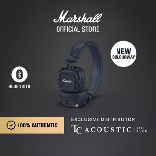 Marshall Major IV Bluetooth Headphones - Cream, Audio, Headphones ...