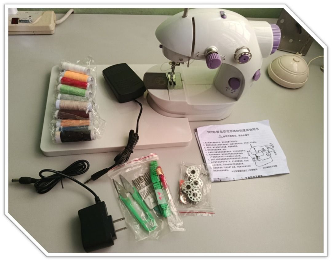 Mini Sewing Machine + Accessories Kit, Hobbies & Toys, Stationery ...