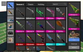 MM2 Knife Collection - Various Rare Knives, Video Gaming, Gaming ...