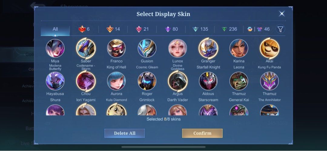Mobile Legends Account - Mega Collector III, 538 Skins, Video Gaming ...