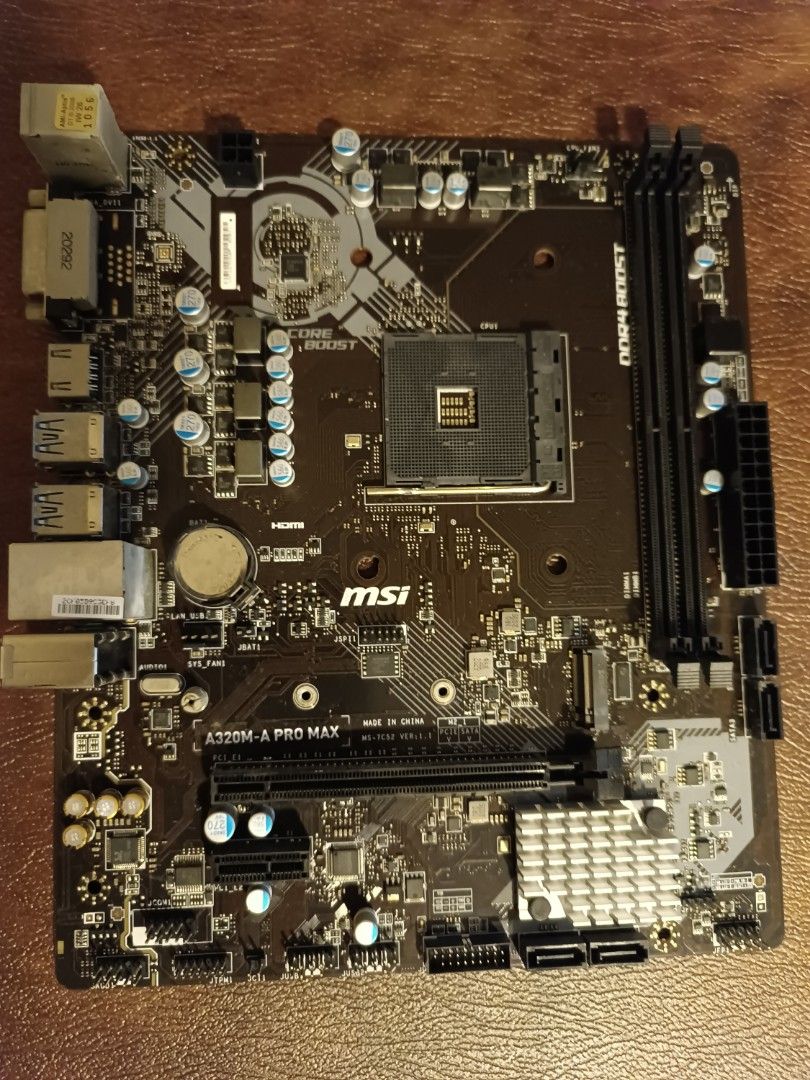MSI A320M-A PRO MAX Motherboard, Computers & Tech, Parts & Accessories ...