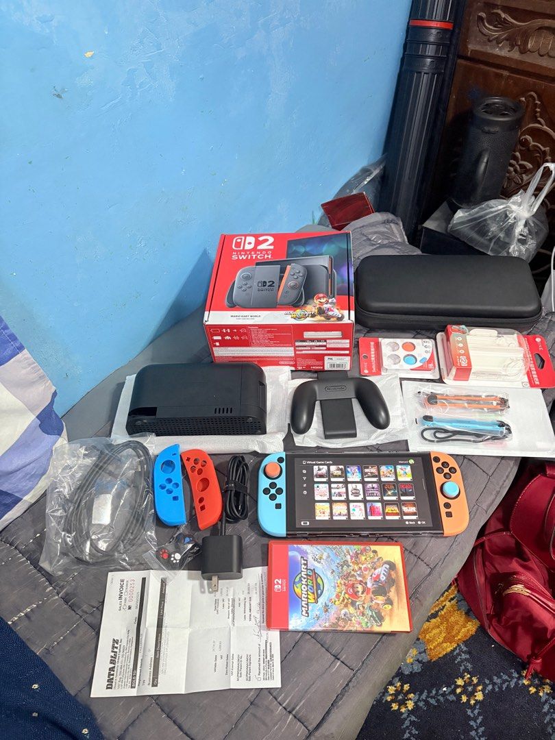 Nintendo Switch 2 Mario Kart Bundle with 90 Digital Games, Video Gaming ...