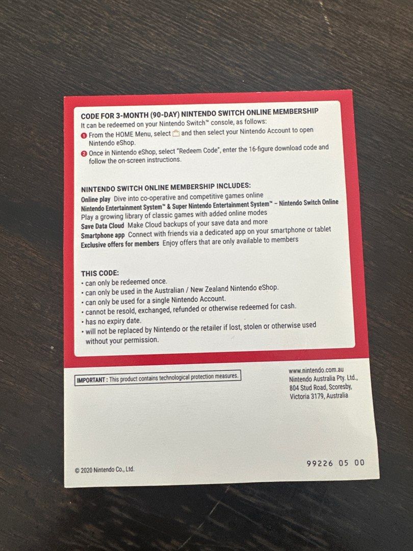 Nintendo Switch Online 3-Month Membership, Video Gaming, Video Games, Nintendo on Carousell