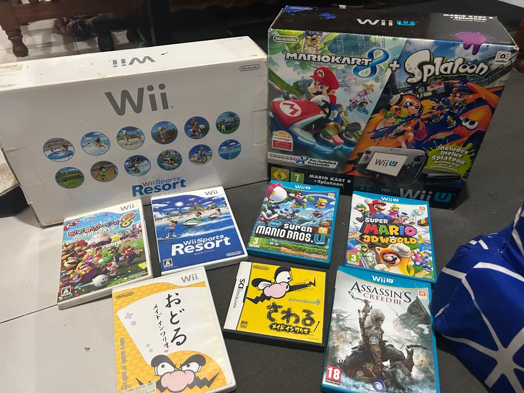 Nintendo Wii + Nintendo Wii U Console with Games, Video Gaming, Video ...