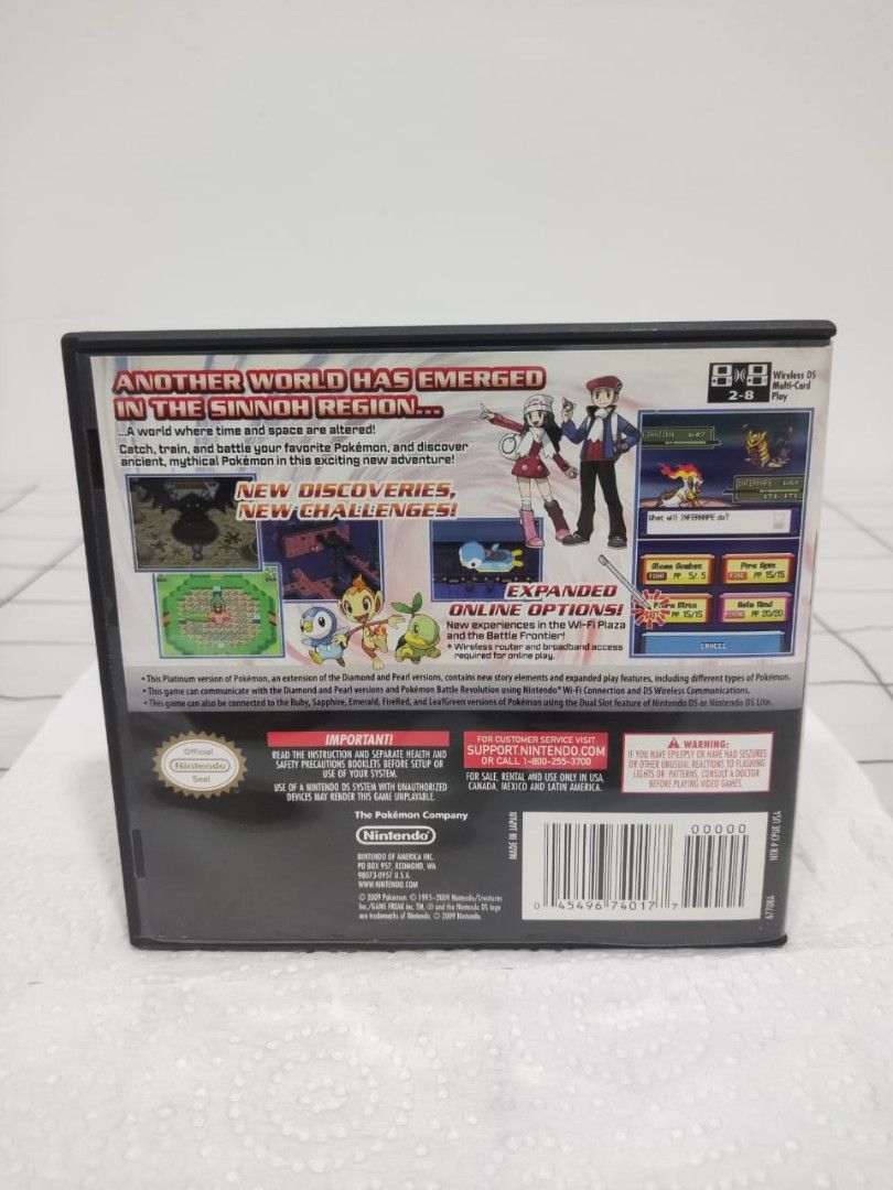 NO MANUAL Pokemon Platinum Nintendo 3DS NDS R1 USA, Video Gaming, Video ...