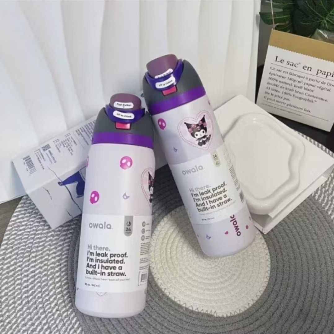 Owala Kuromi Purple Bottle 24oz/32oz, Furniture & Home Living ...