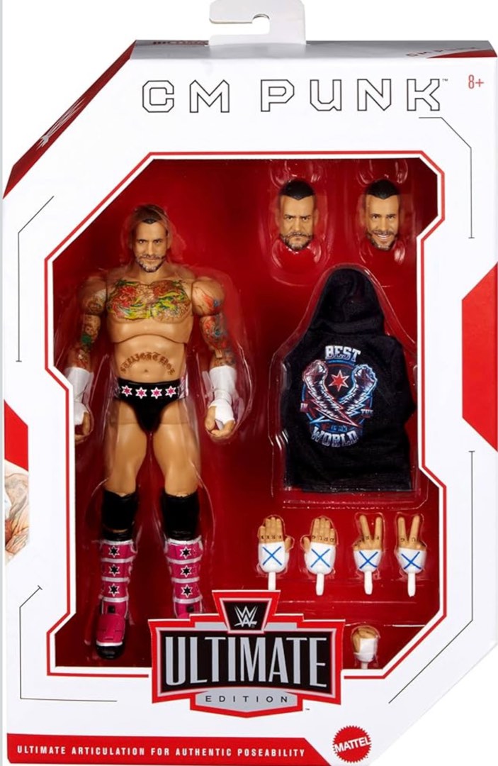 [PO] WWE Mattel Ultimate 27 CM Punk Figure, Hobbies & Toys, Toys ...