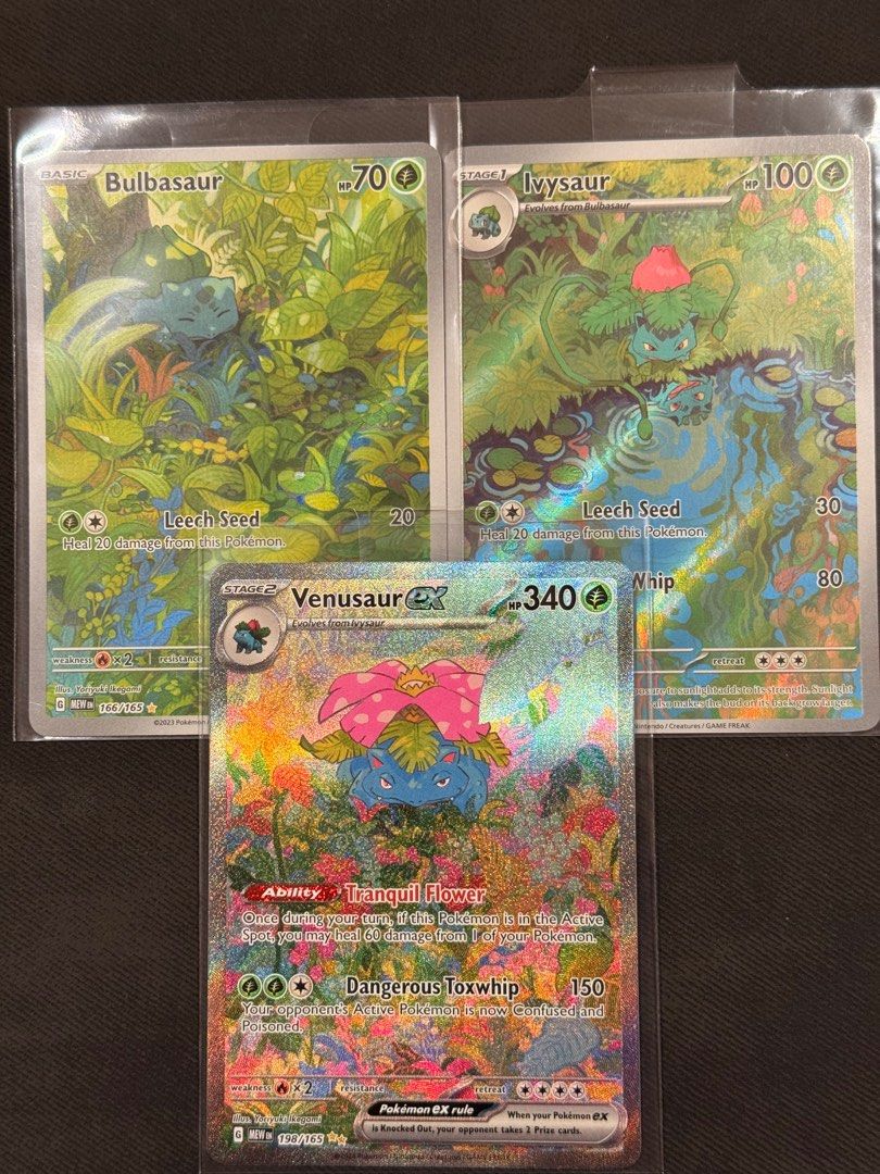 Pokemon 151 Set - Bulbasaur, Ivysaur, Venusaur, Hobbies & Toys, Toys ...