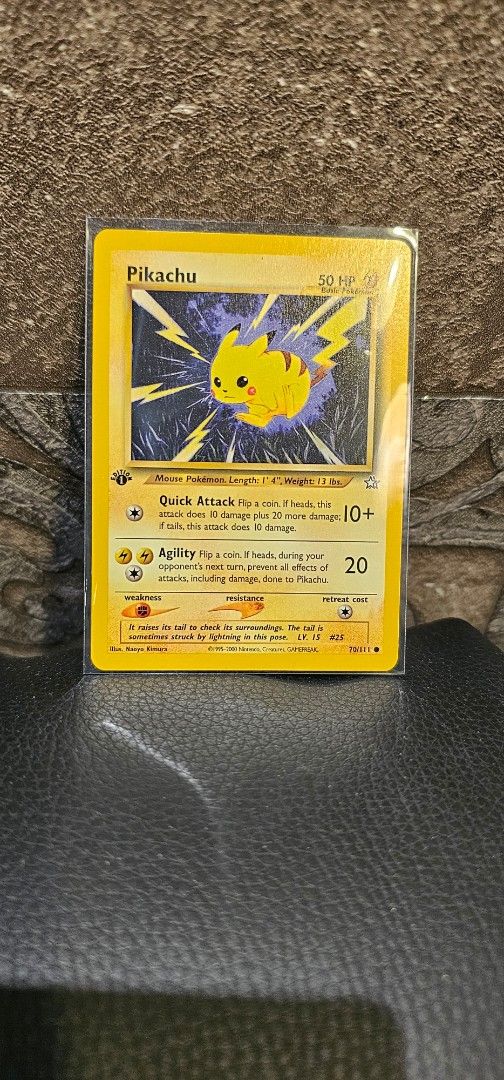 Pokemon Base Set Pikachu Card 1st edition 70/111, Hobbies & Toys, Toys ...