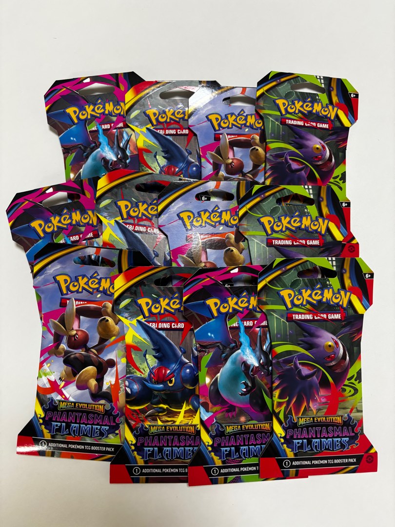 Pokemon TCG Mega Evolution Phantasmal Flames Booster Packs, Hobbies ...