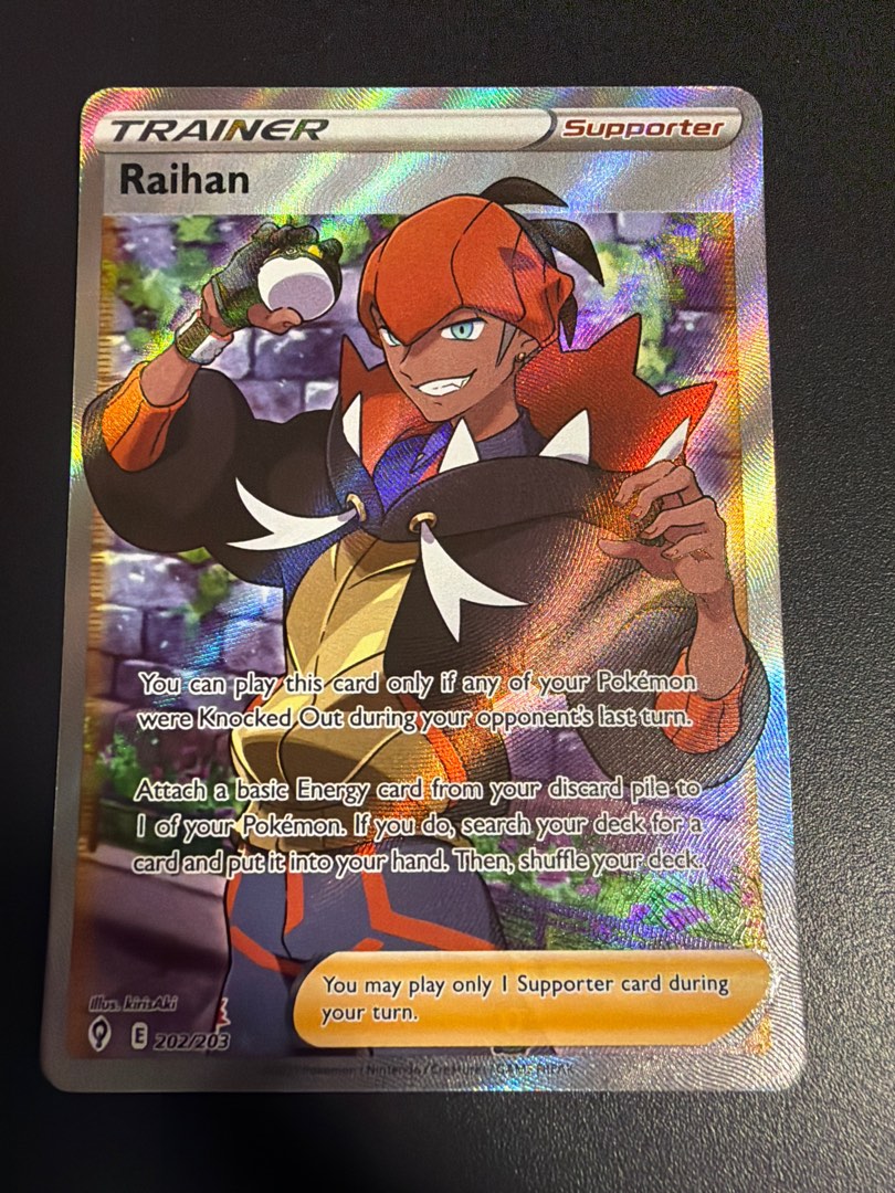 Pokemon TCG Raihan Trainer Card 202/203, Hobbies & Toys, Toys & Games ...