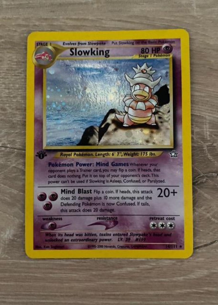 Pokémon Card - Slowking Rare Holo (1st Edition), Hobbies & Toys, Toys ...