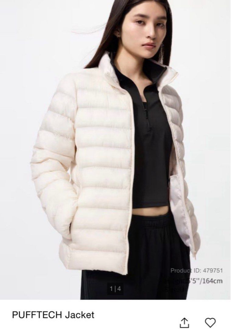 Pufftech Jacket - Cream White, Women's Fashion, Coats, Jackets and ...