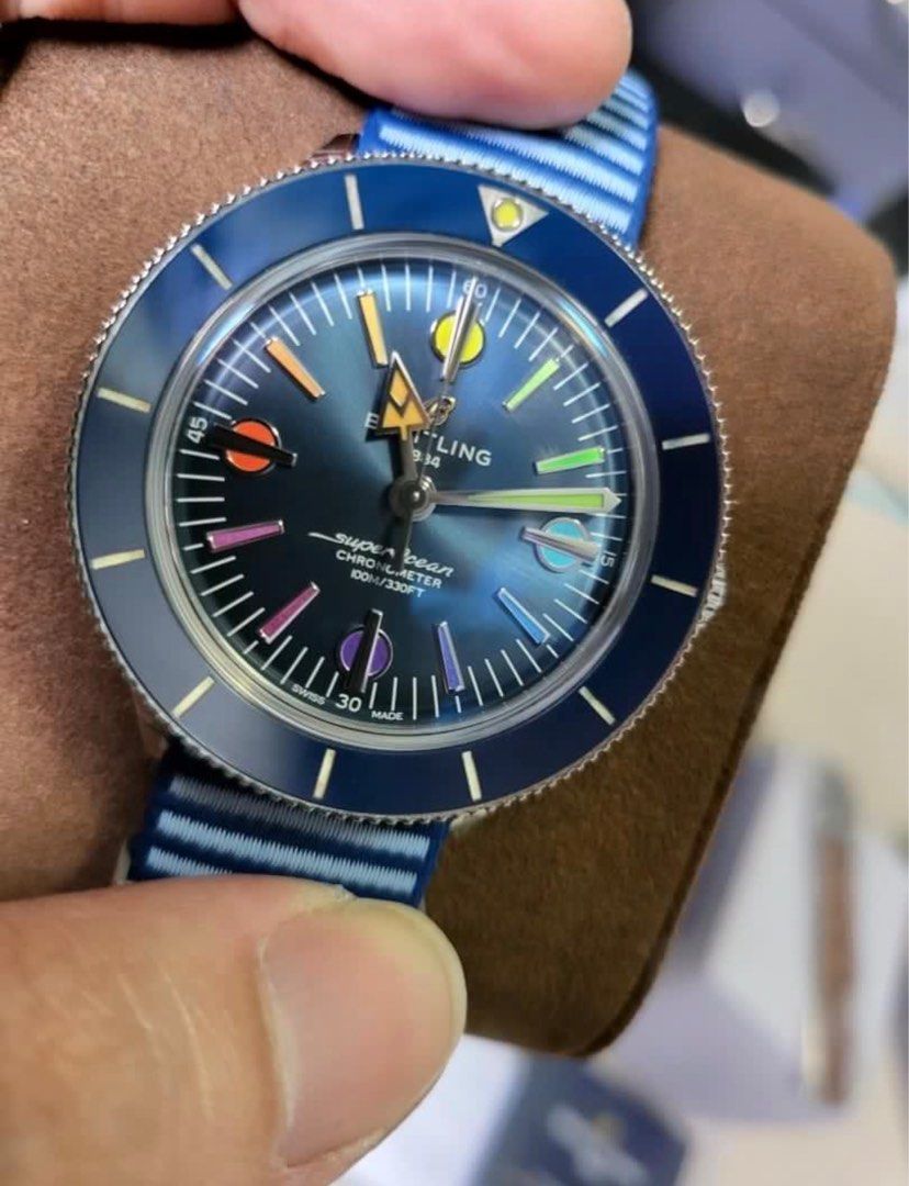 Rare Breitling Superocean Heritage ’57 Limited Edition II Rainbow Blue ...