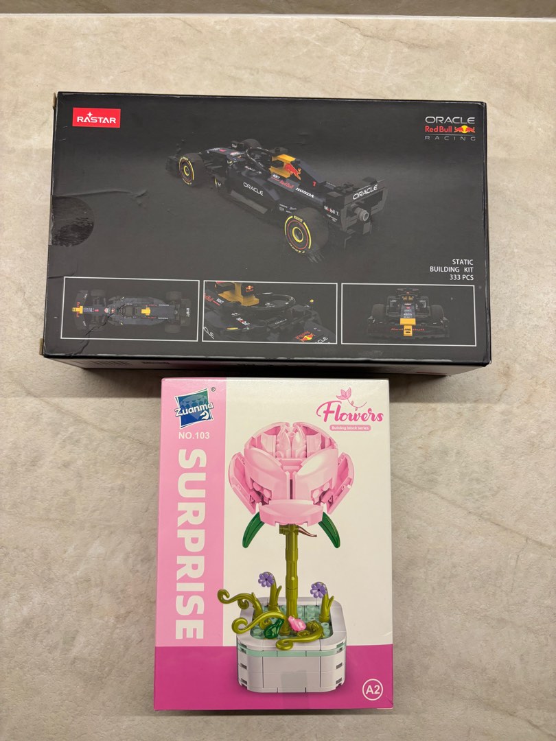 Rastar Oracle Red Bull Racing RB19 & Flower Building Blocks, Hobbies ...