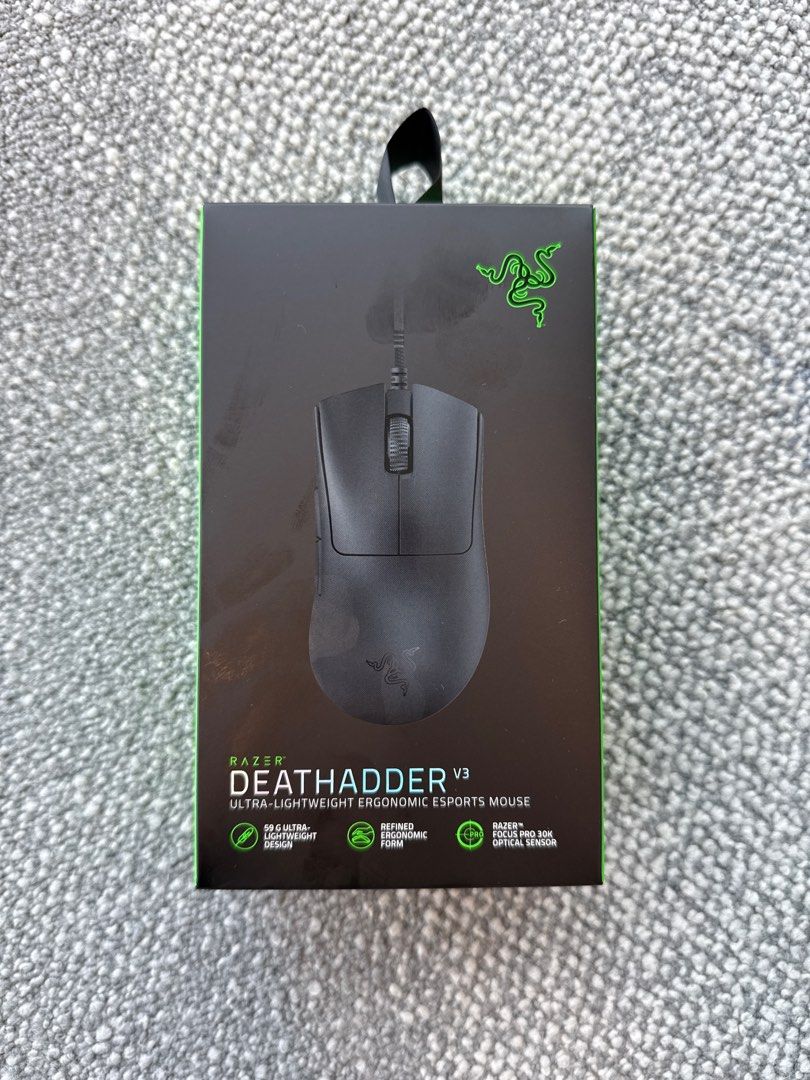 Razer DeathAdder V3 - Ultra-Lightweight Gaming Mouse, Computers & Tech ...