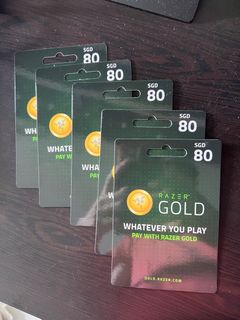 Razer Gold Gift Cards - $10, $50, $80, Video Gaming, Gaming Accessories ...