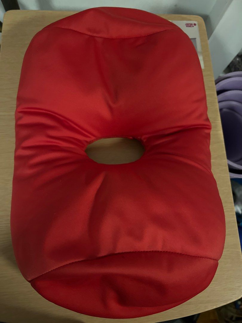 Red Donut Pillow, Furniture & Home Living, Bedding & Towels on Carousell