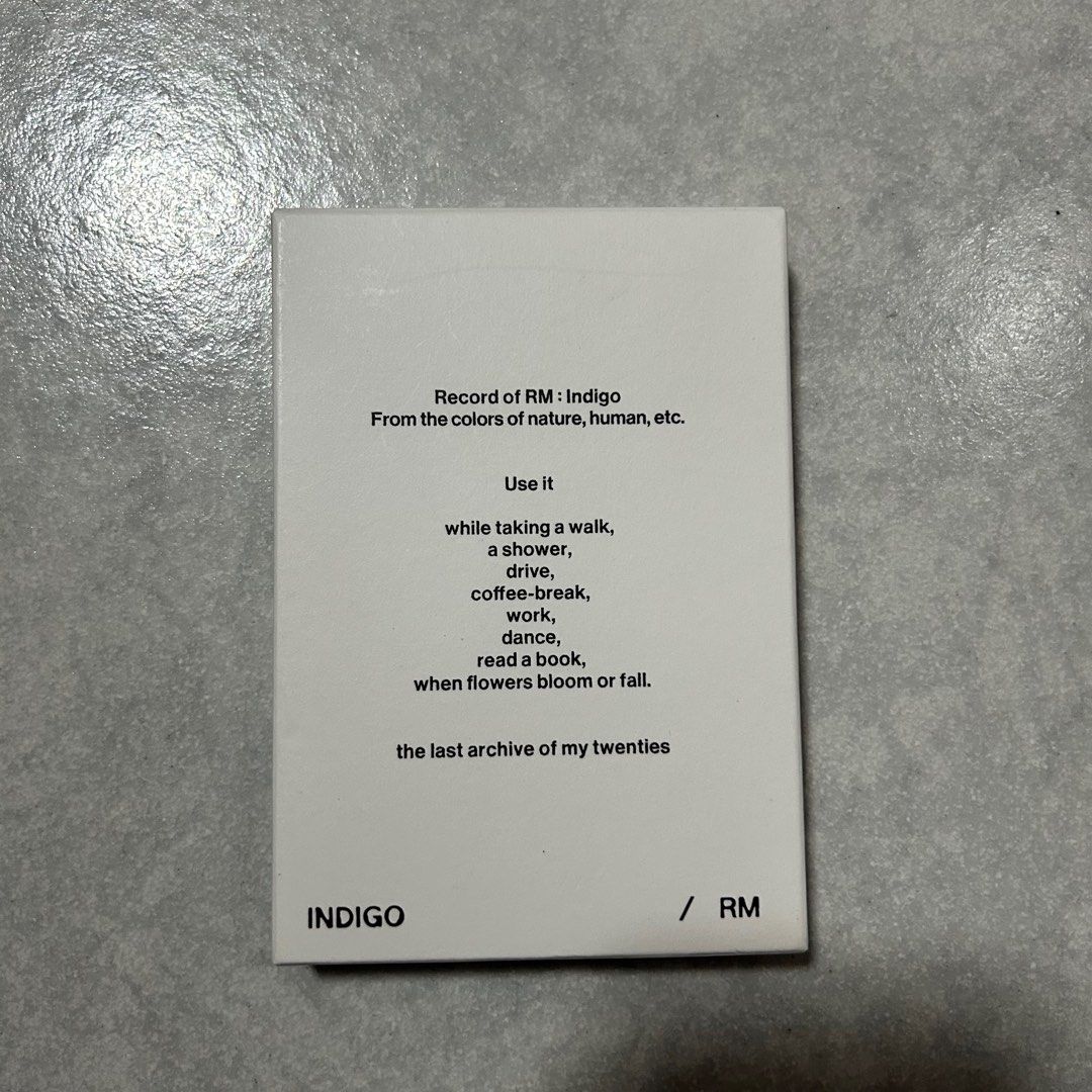 RM Indigo Weverse Albums Ver., Hobbies & Toys, Memorabilia ...
