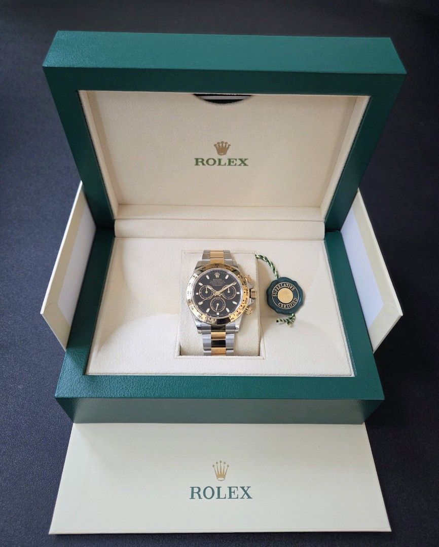 Rolex Daytona 116503 Two-Tone Black Dial, Luxury, Watches on Carousell