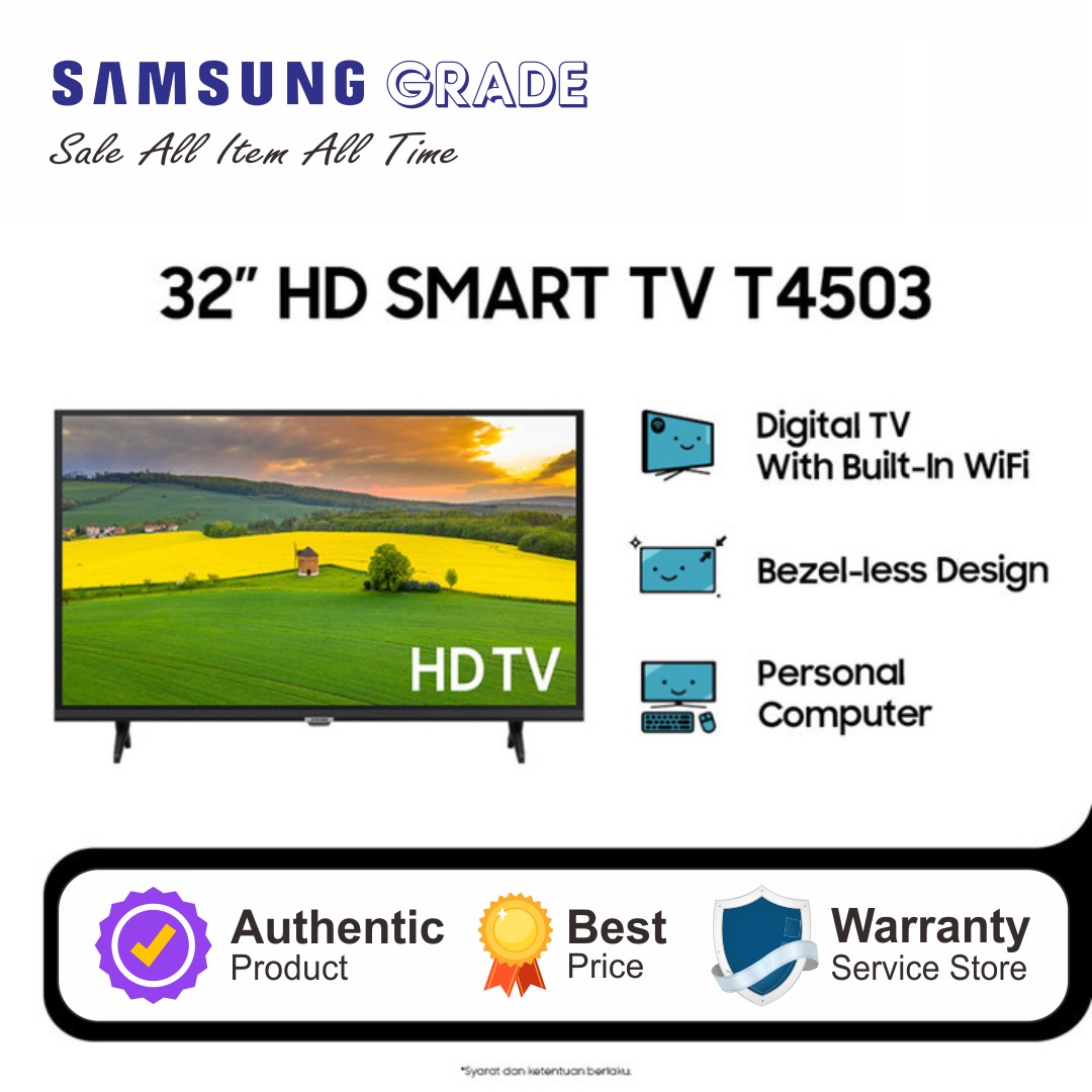 SAMSUNG 32” HD Smart TV T4503 - UA32T4503AK, Elektronik, TV ...