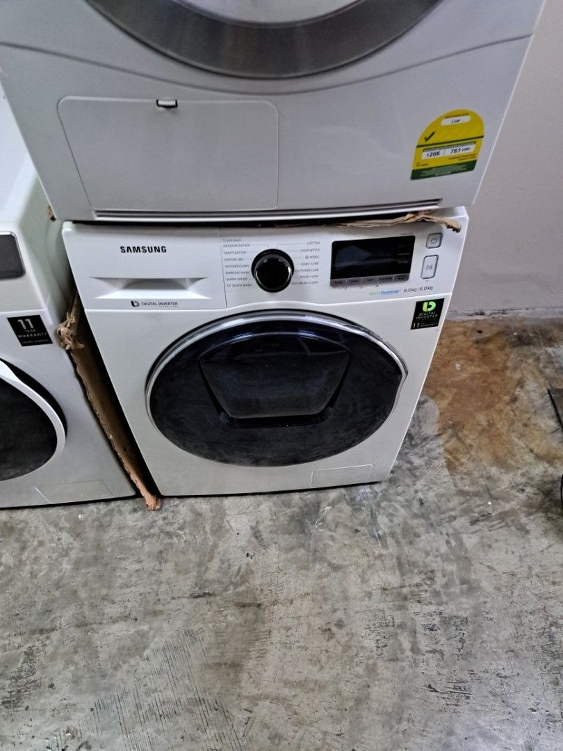 Samsung 8kg/6kg front load Washing machie washer dryer inverter 4ticks ...
