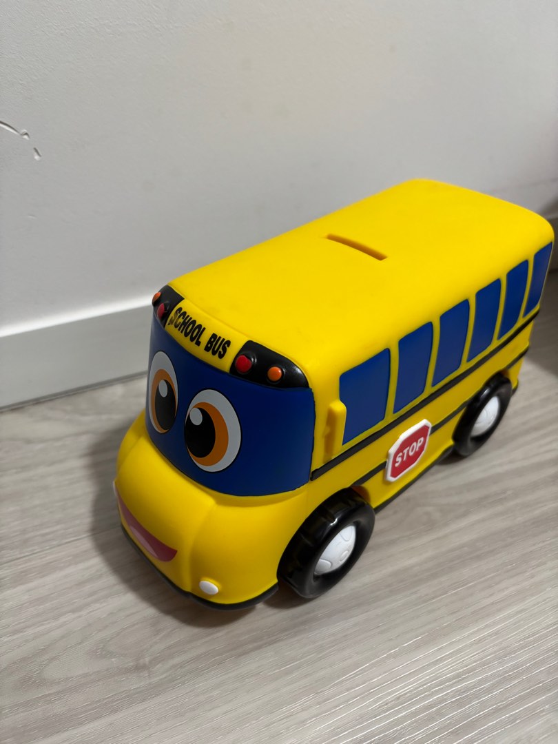 School Bus Coin Piggy Bank (From HK), Hobbies & Toys, Toys & Games on ...