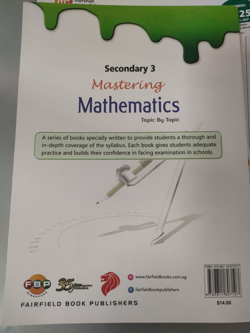 Secondary 3 Mastering Mathematics Textbook, Hobbies & Toys, Books ...