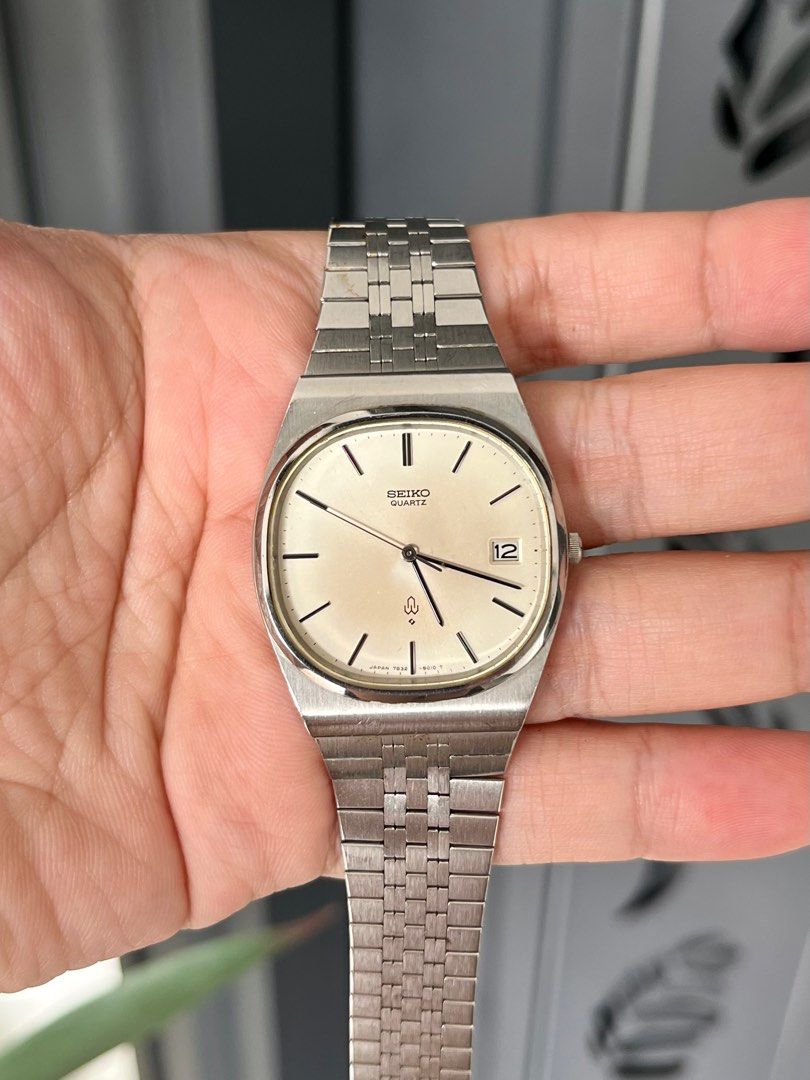 Seiko Chariot TV Tank Quartz White Dial Vintage Men Watch Ref. 7830 ...