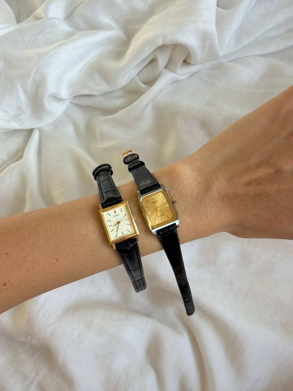 Vintage Watch: Seiko White Face Tank, Women's Fashion, Watches ...